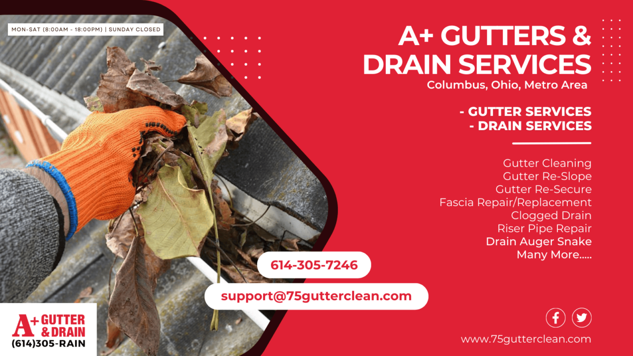 Gutter Drain Cleaning And Fixing - A+ Gutters & Drain